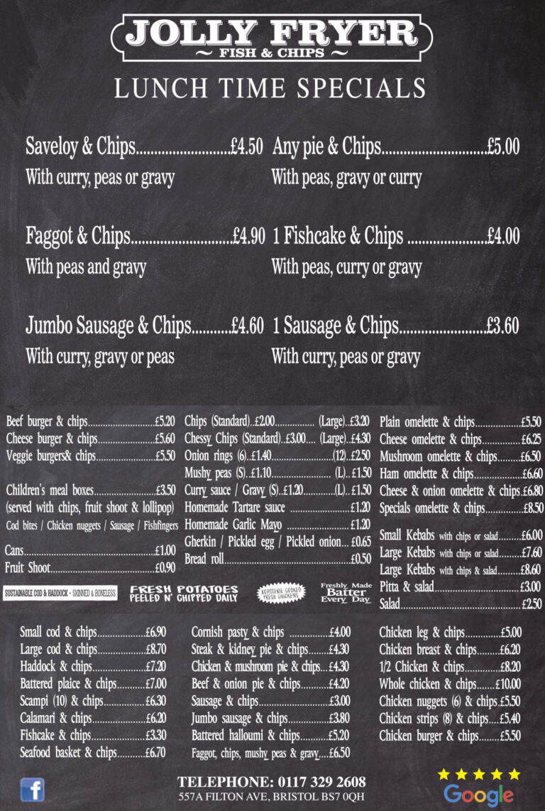 Menu – The Jolly Fryer